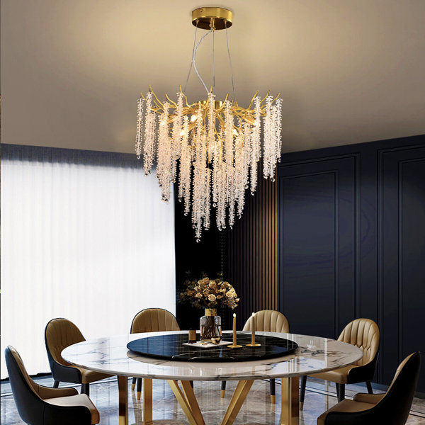 Canora Grey Bethzi Modern chandelier crystal light for dining room,kitchen,living room（gold,60cm ...